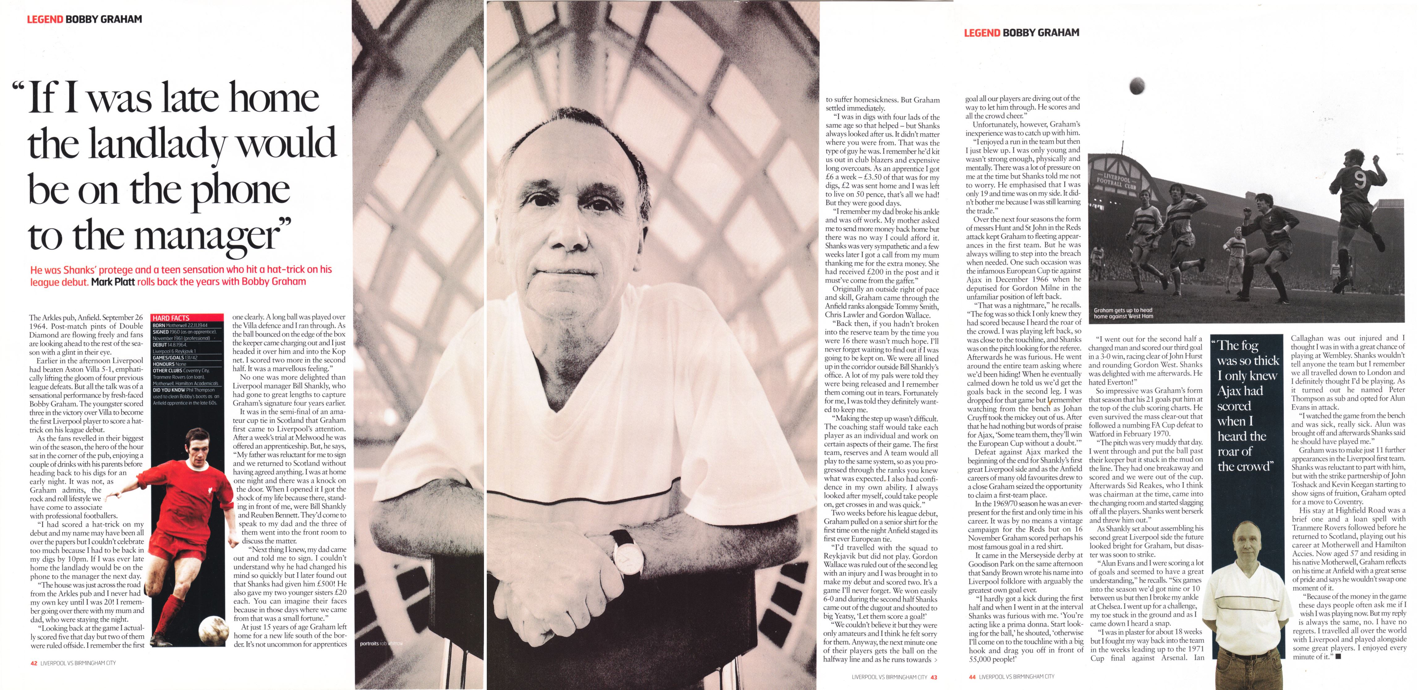 Liverpool career stats for Bobby Graham - LFChistory - Stats galore for ...