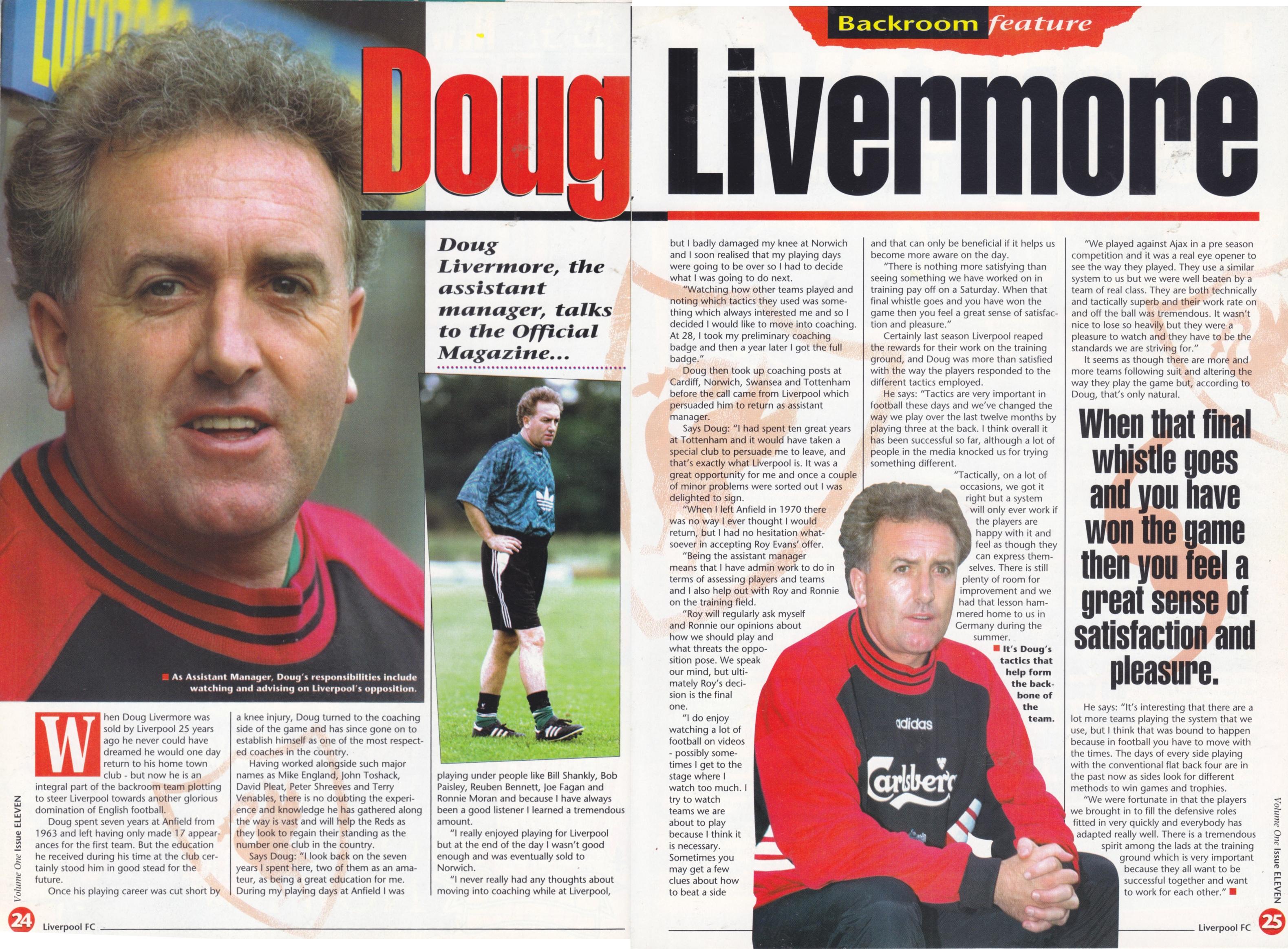 Liverpool career stats for Doug Livermore - LFChistory - Stats galore ...