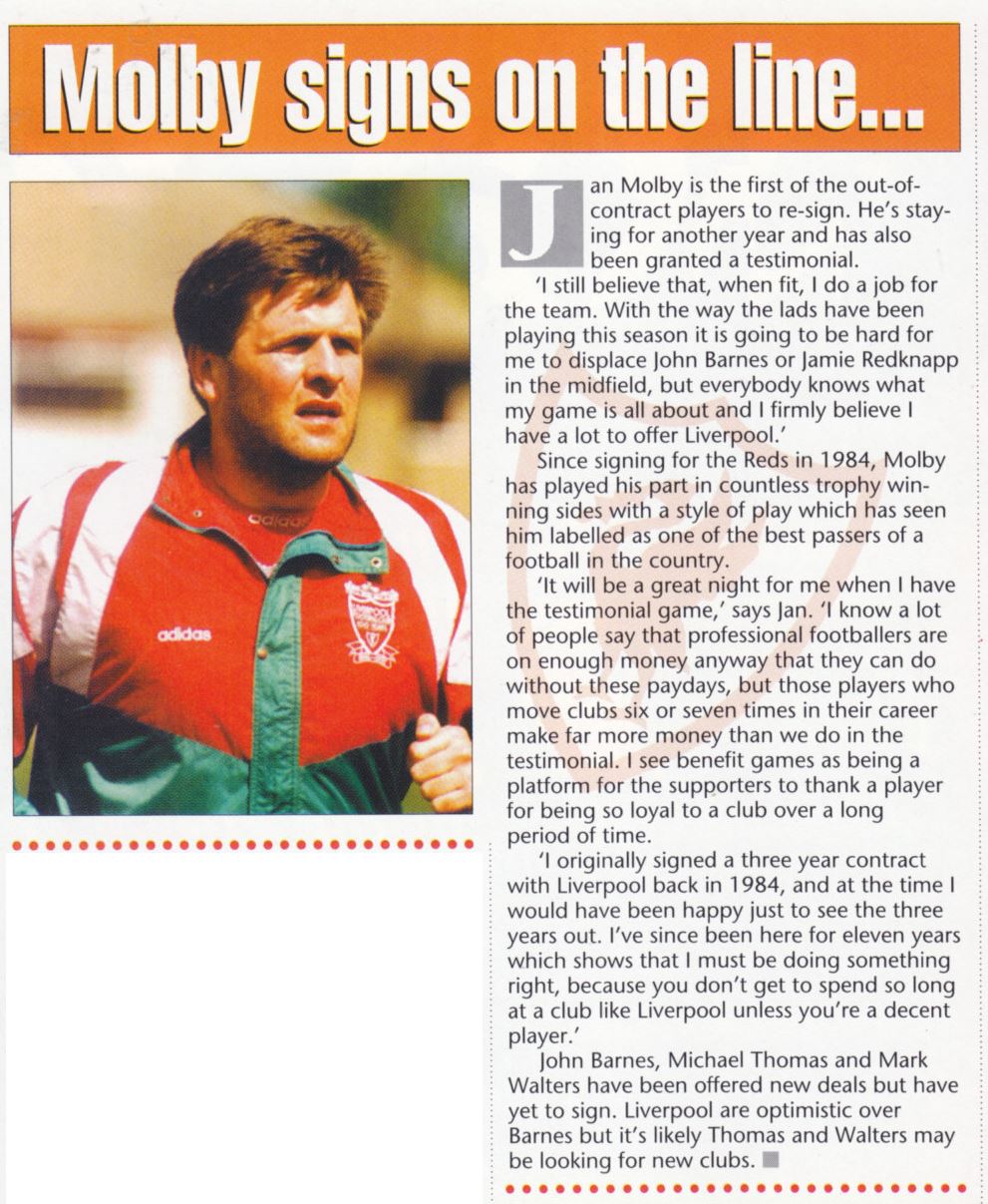 Liverpool career stats for Jan Mølby - LFChistory - Stats galore for ...