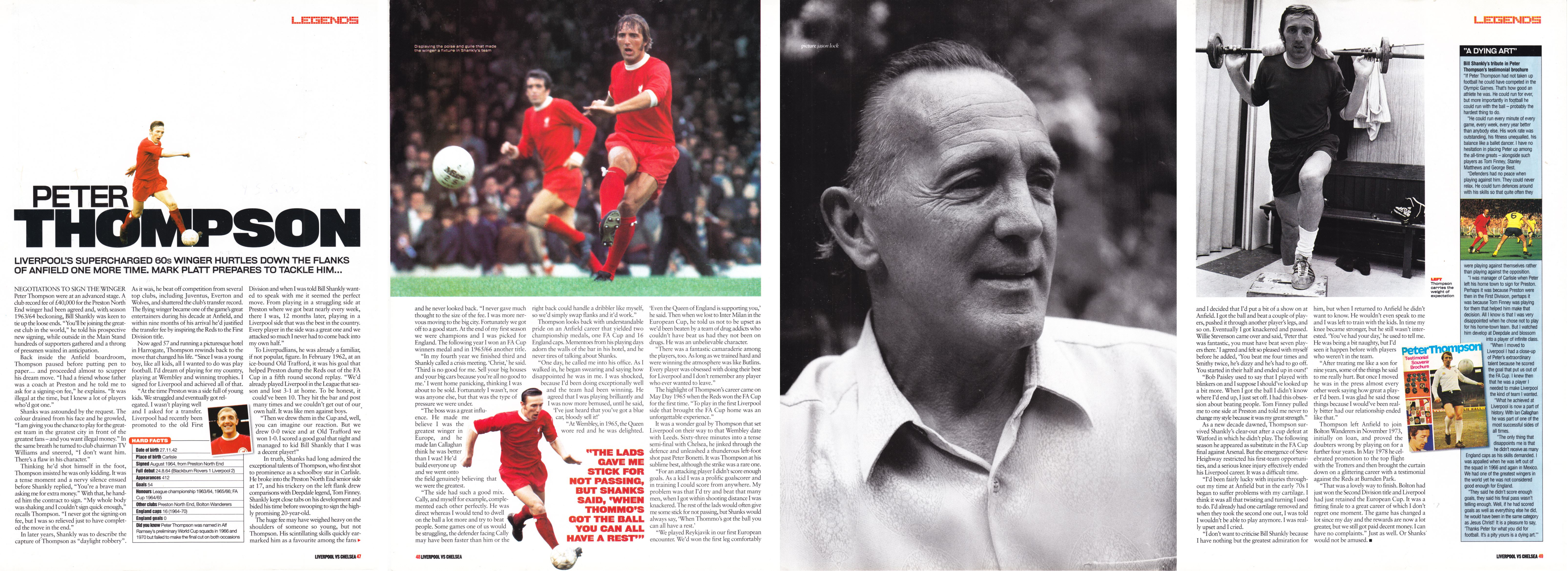 Liverpool career stats for Peter Thompson - LFChistory - Stats galore ...