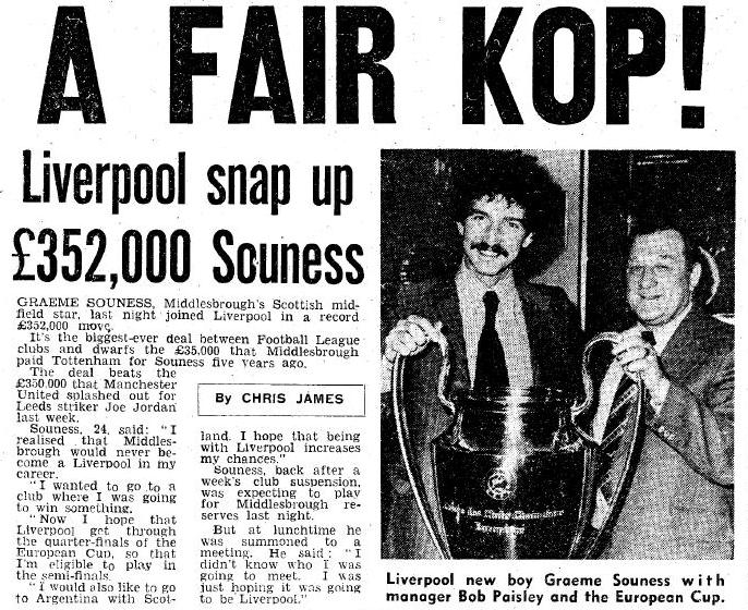 Liverpool career stats for Graeme Souness - LFChistory - Stats galore ...