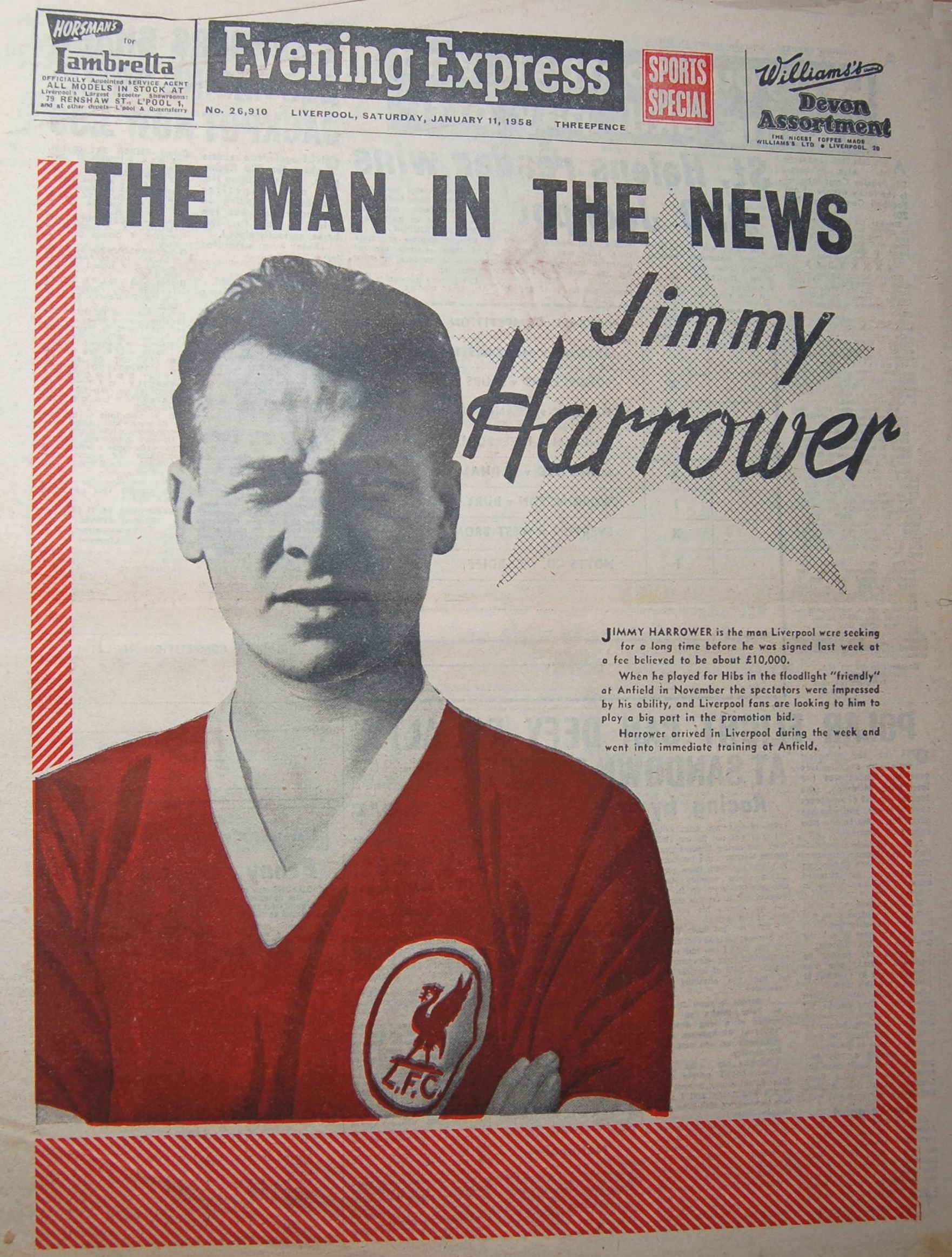 Liverpool career stats for Jimmy Harrower - LFChistory - Stats galore ...