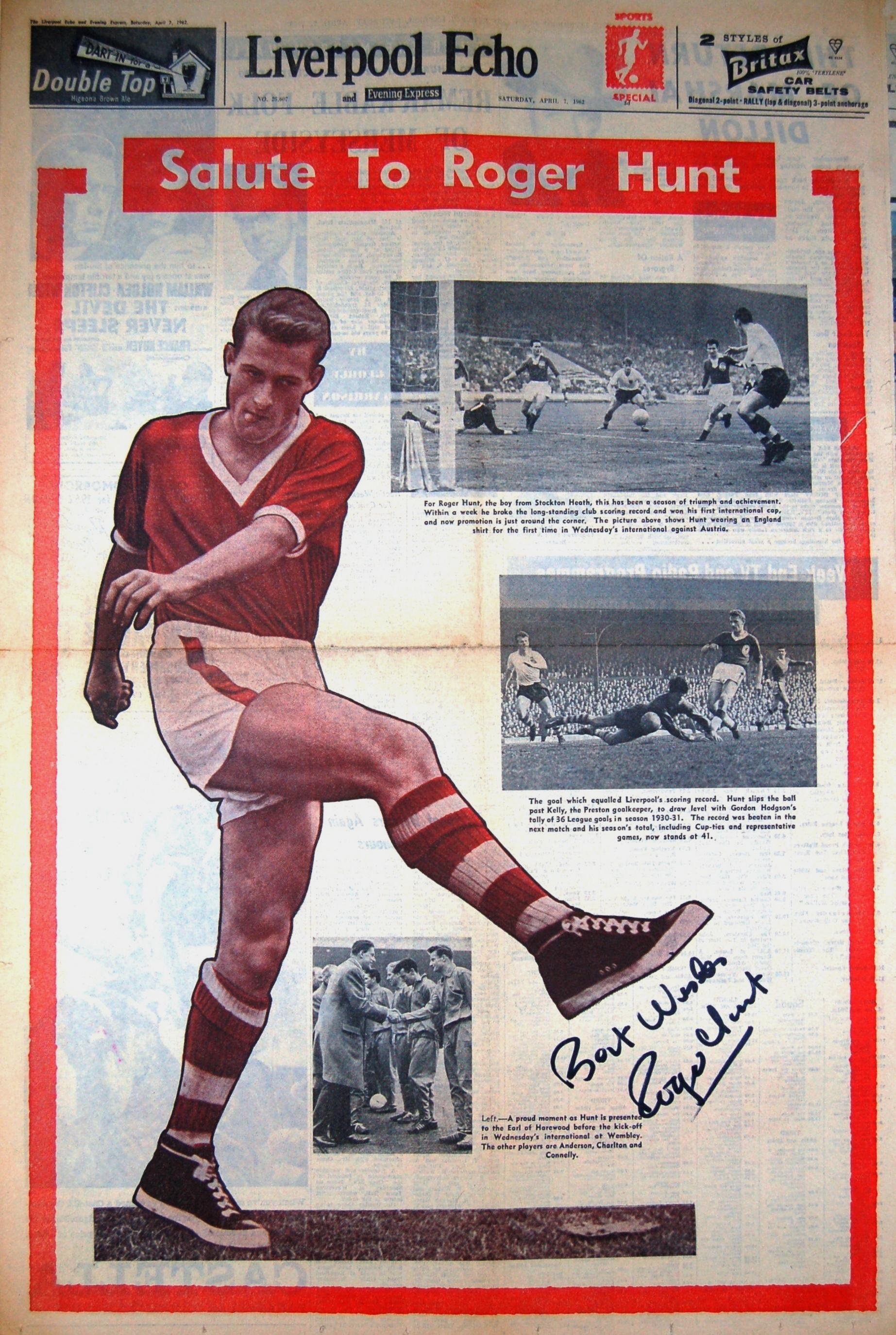 Liverpool career stats for Roger Hunt - LFChistory - Stats galore for ...