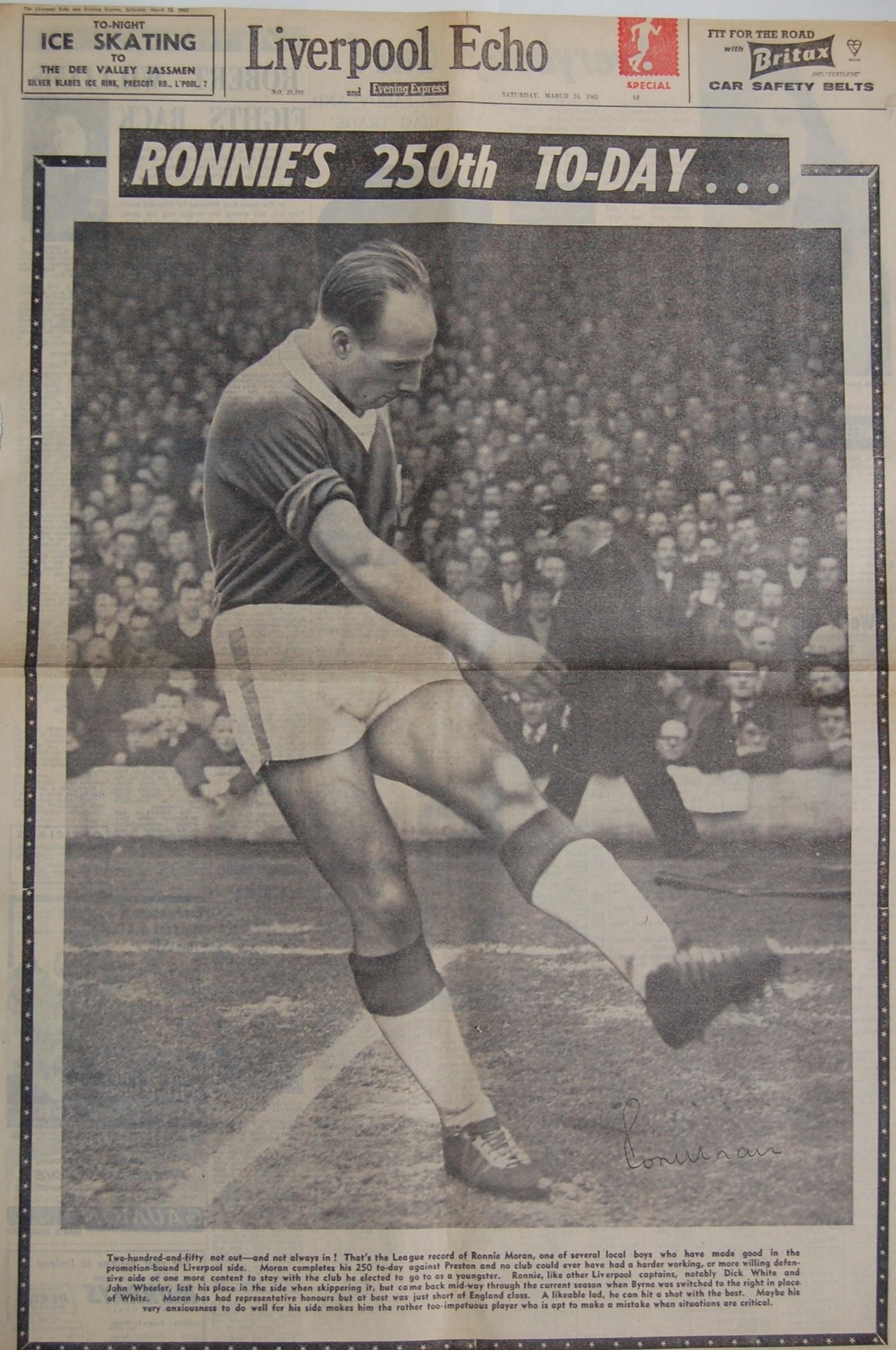 Liverpool career stats for Ronnie Moran - LFChistory - Stats galore for ...