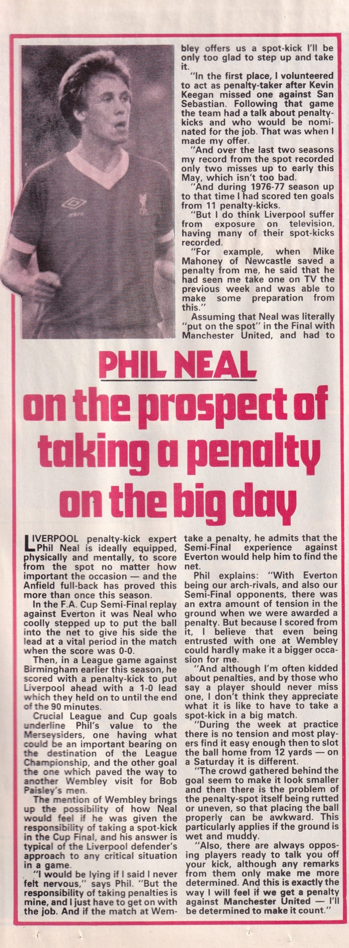 Liverpool career stats for Phil Neal - LFChistory - Stats galore for ...