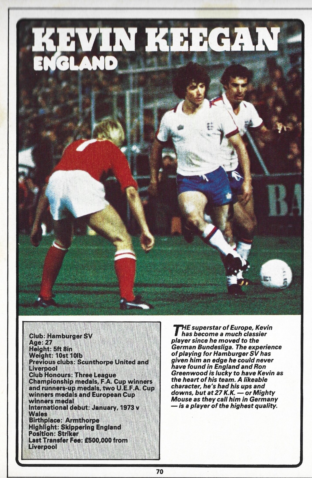 Liverpool career stats for Kevin Keegan - LFChistory - Stats galore for ...