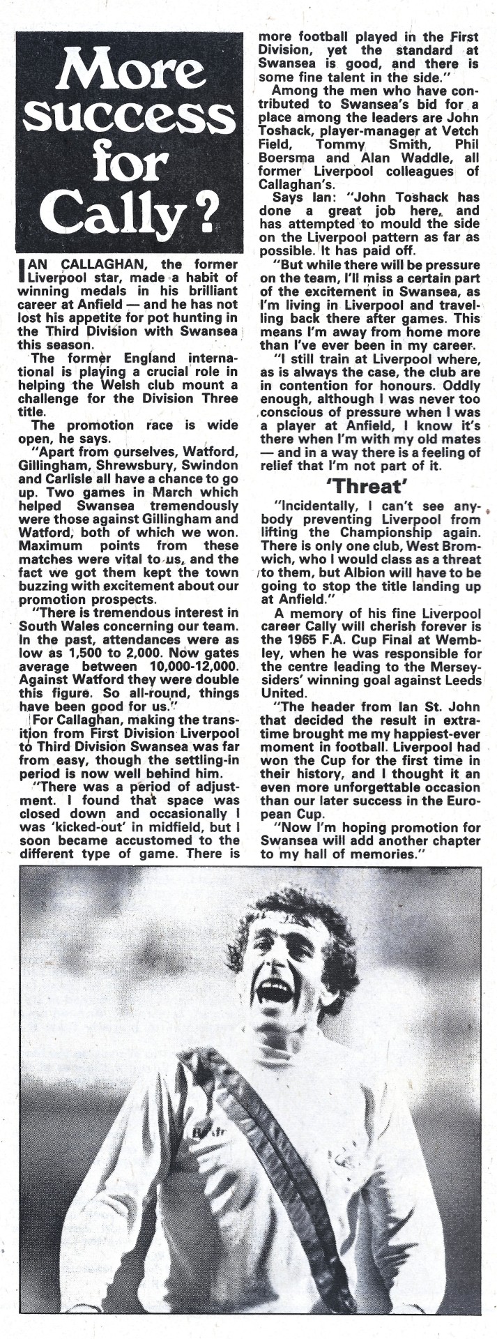 Liverpool career stats for Ian Callaghan - LFChistory - Stats galore ...