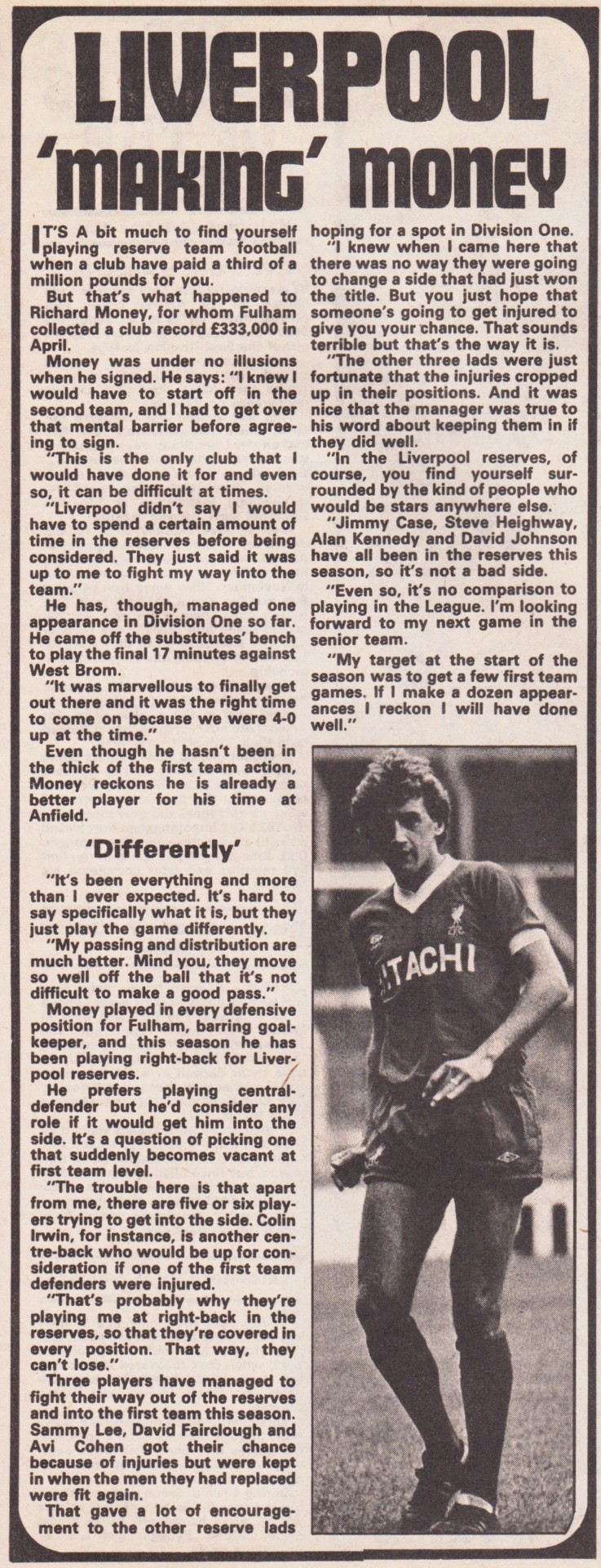 Liverpool career stats for Richard Money - LFChistory - Stats galore ...