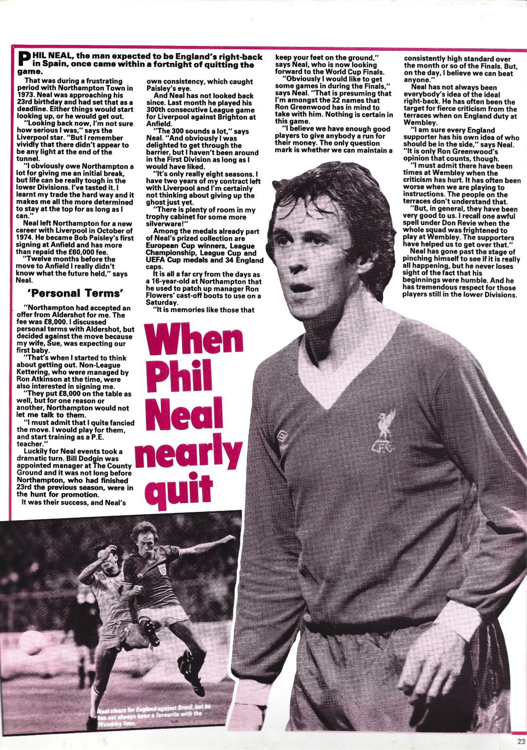 Liverpool career stats for Phil Neal - LFChistory - Stats galore for ...