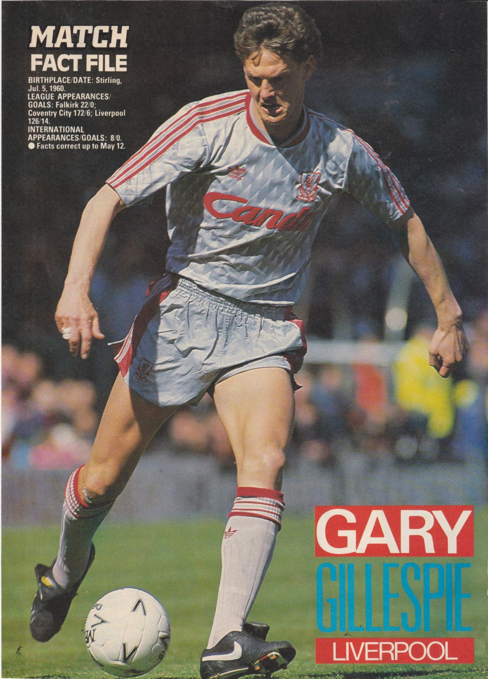 Liverpool career stats for Gary Gillespie - LFChistory - Stats galore ...