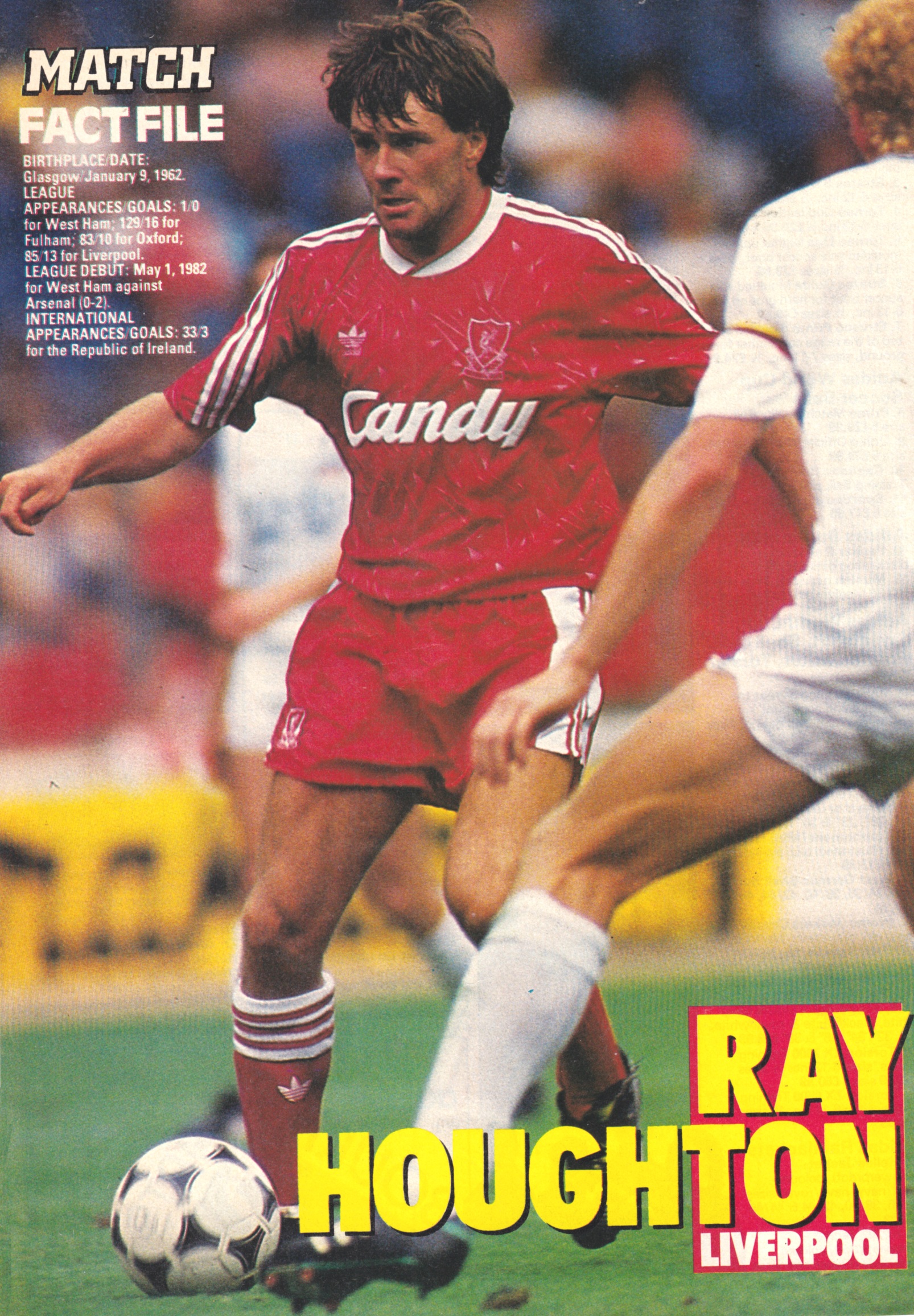 Liverpool career stats for Ray Houghton - LFChistory - Stats galore for ...