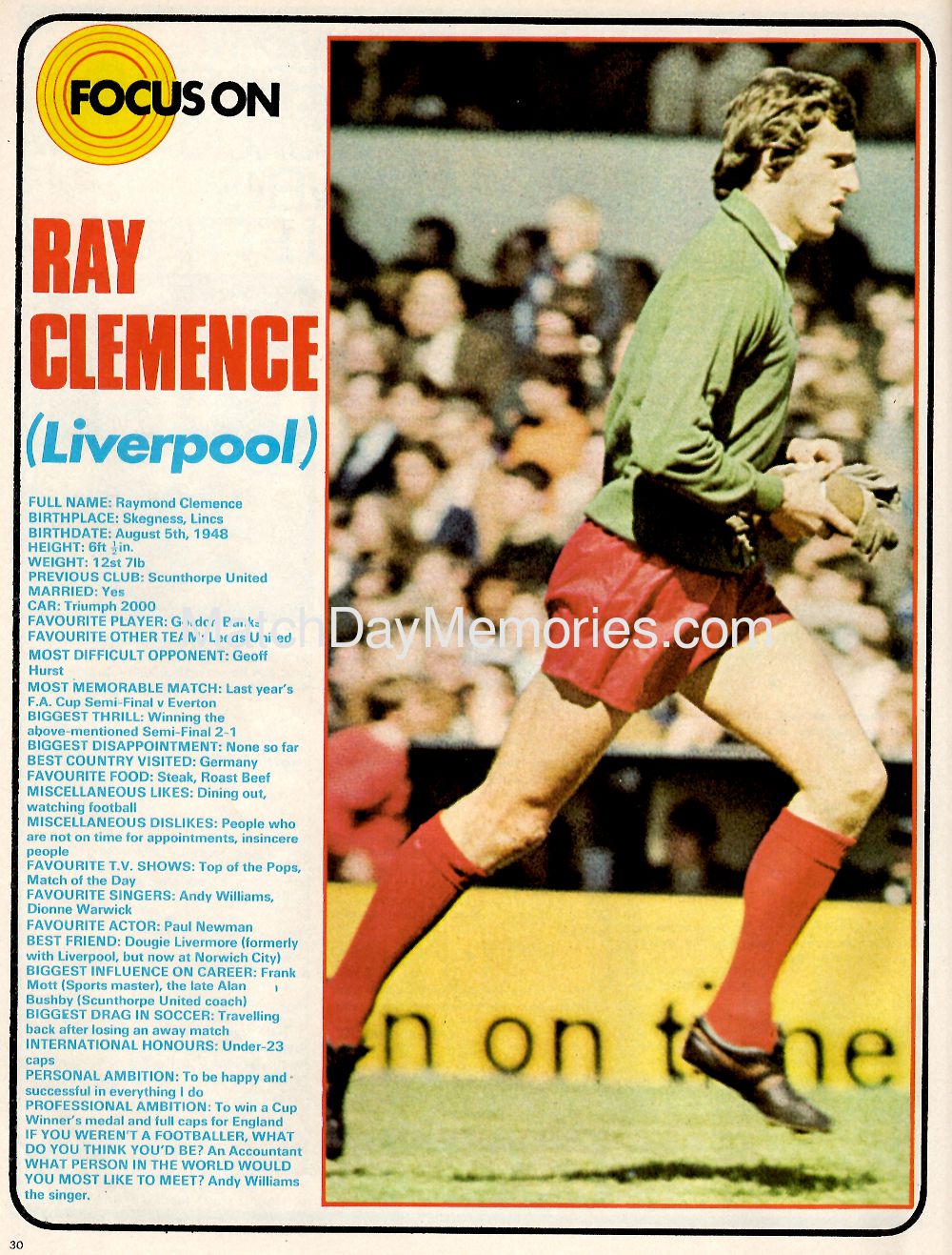Liverpool career stats for Ray Clemence - LFChistory - Stats galore for ...