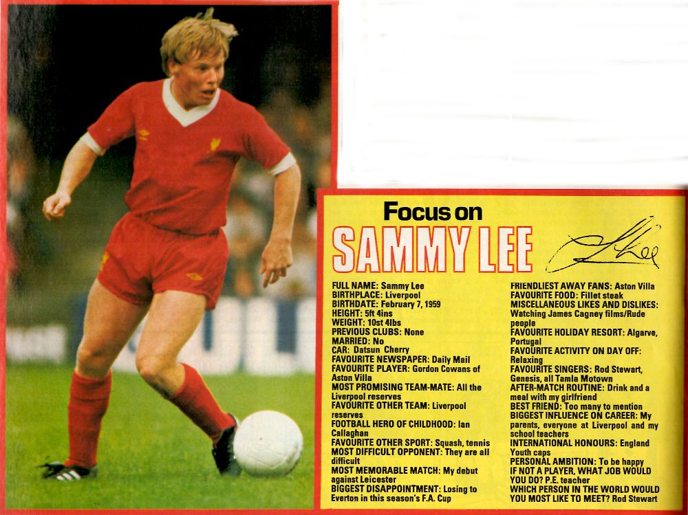 Liverpool career stats for Sammy Lee - LFChistory - Stats galore for ...