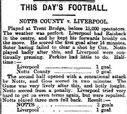 Matchdetails from Notts County - Liverpool played on Thursday 5 October ...