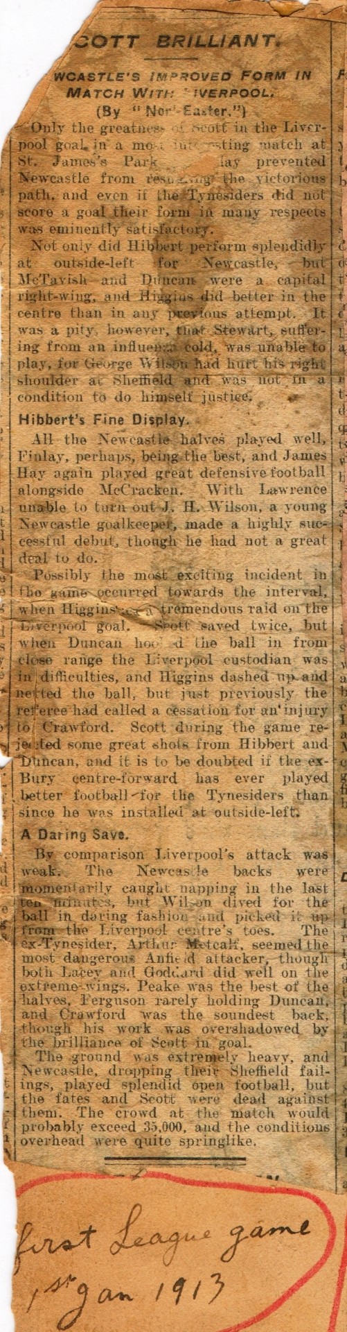 Liverpool career stats for Elisha Scott - LFChistory - Stats galore for ...