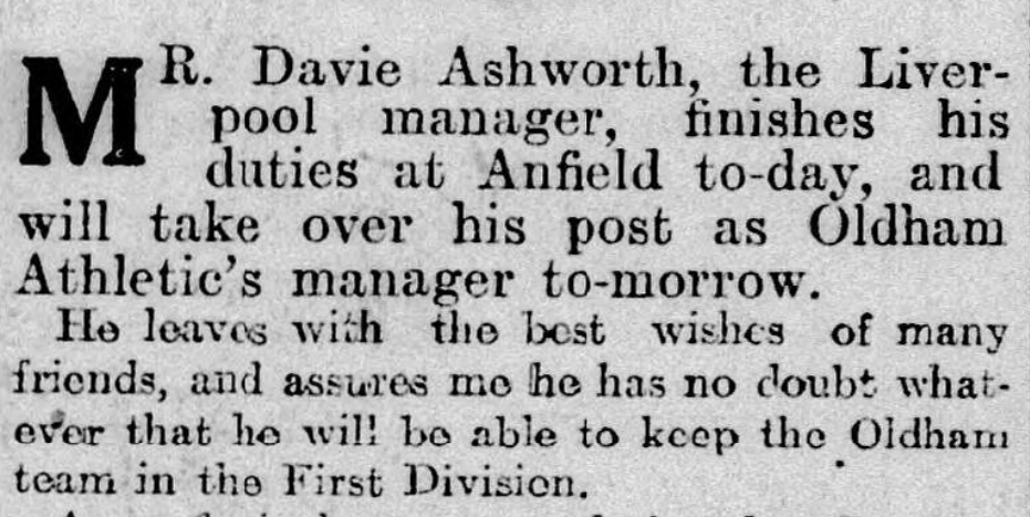 David Ashworth - LFChistory - Stats galore for Liverpool FC!