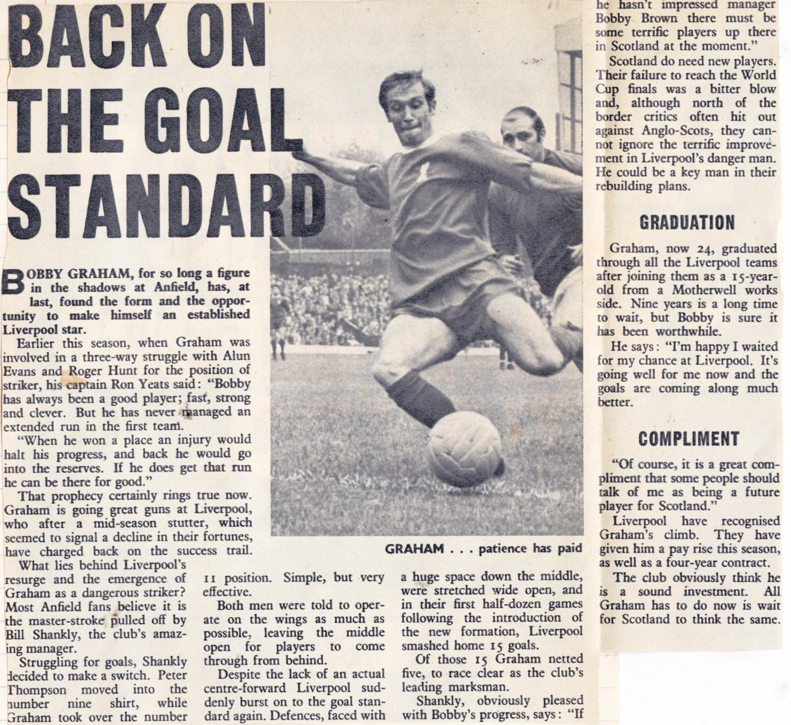 Liverpool career stats for Bobby Graham - LFChistory - Stats galore for ...