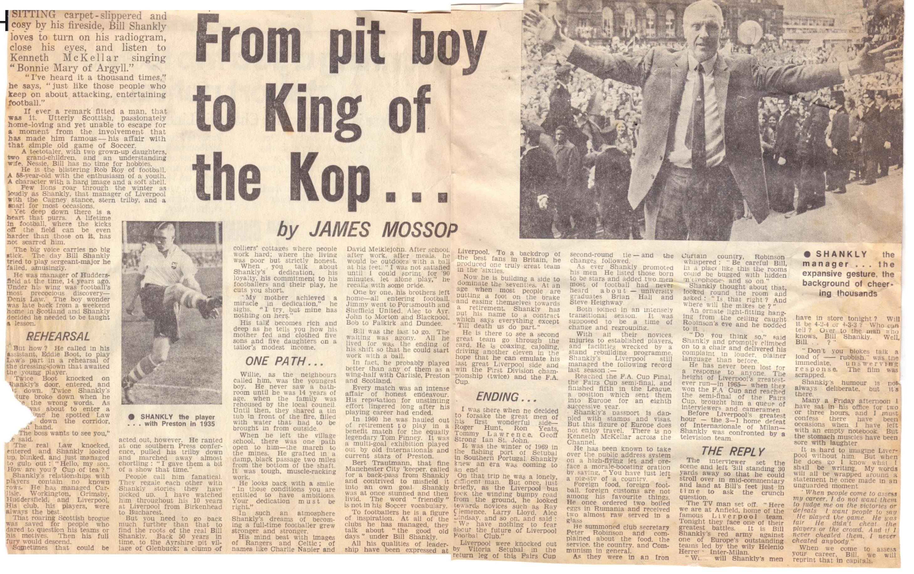 Bill Shankly - LFChistory - Stats galore for Liverpool FC!