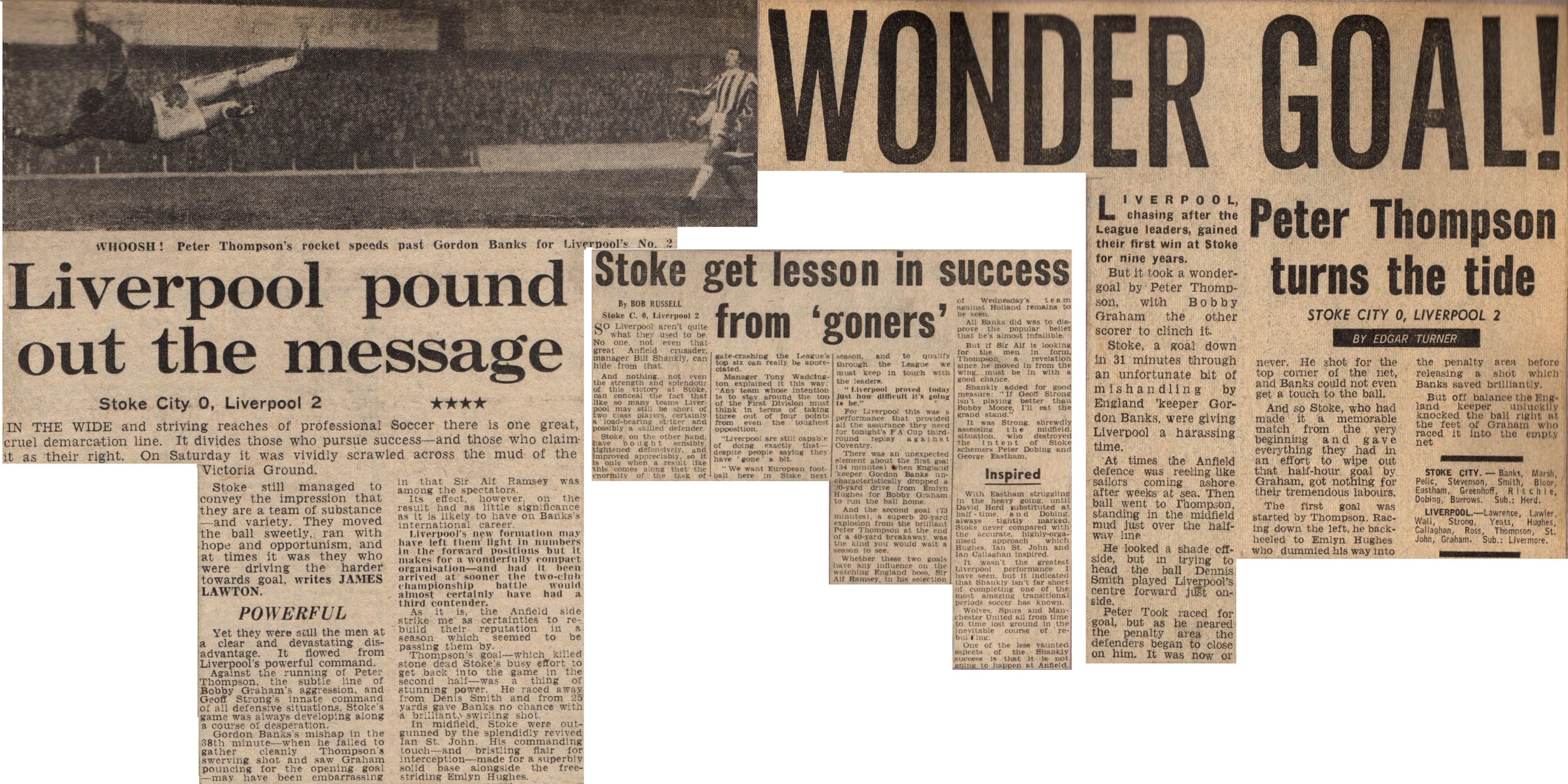 Liverpool career stats for Peter Thompson - LFChistory - Stats galore ...