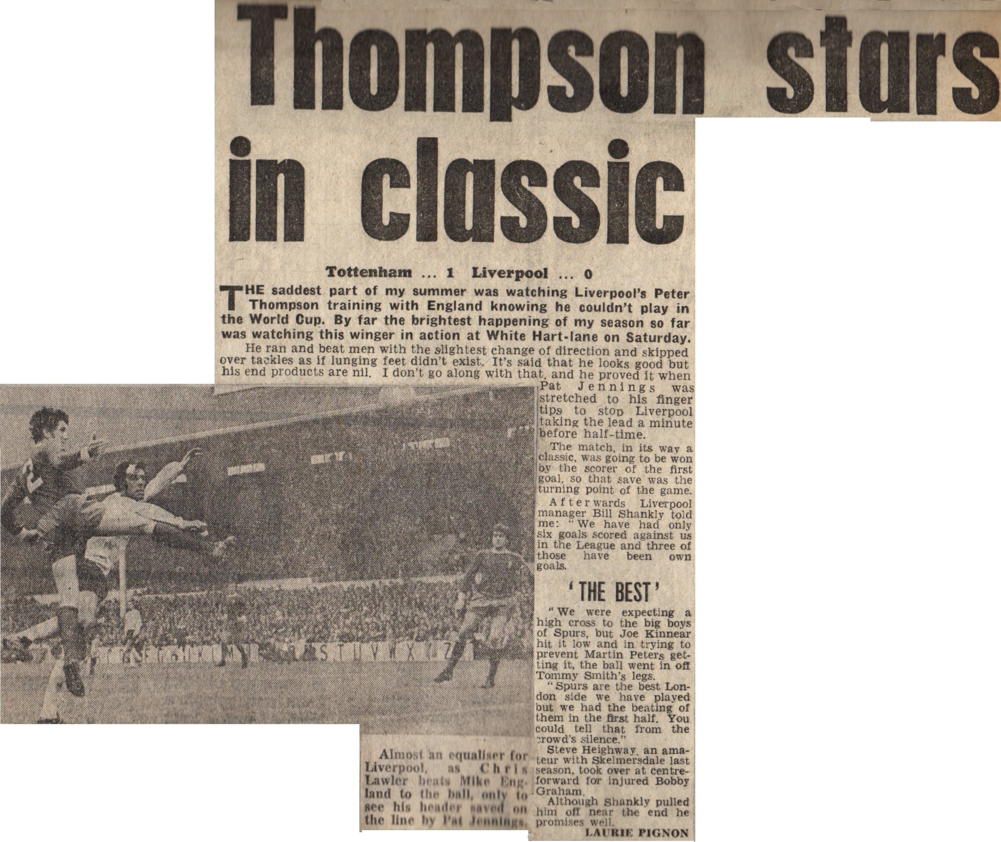 Liverpool career stats for Peter Thompson - LFChistory - Stats galore ...