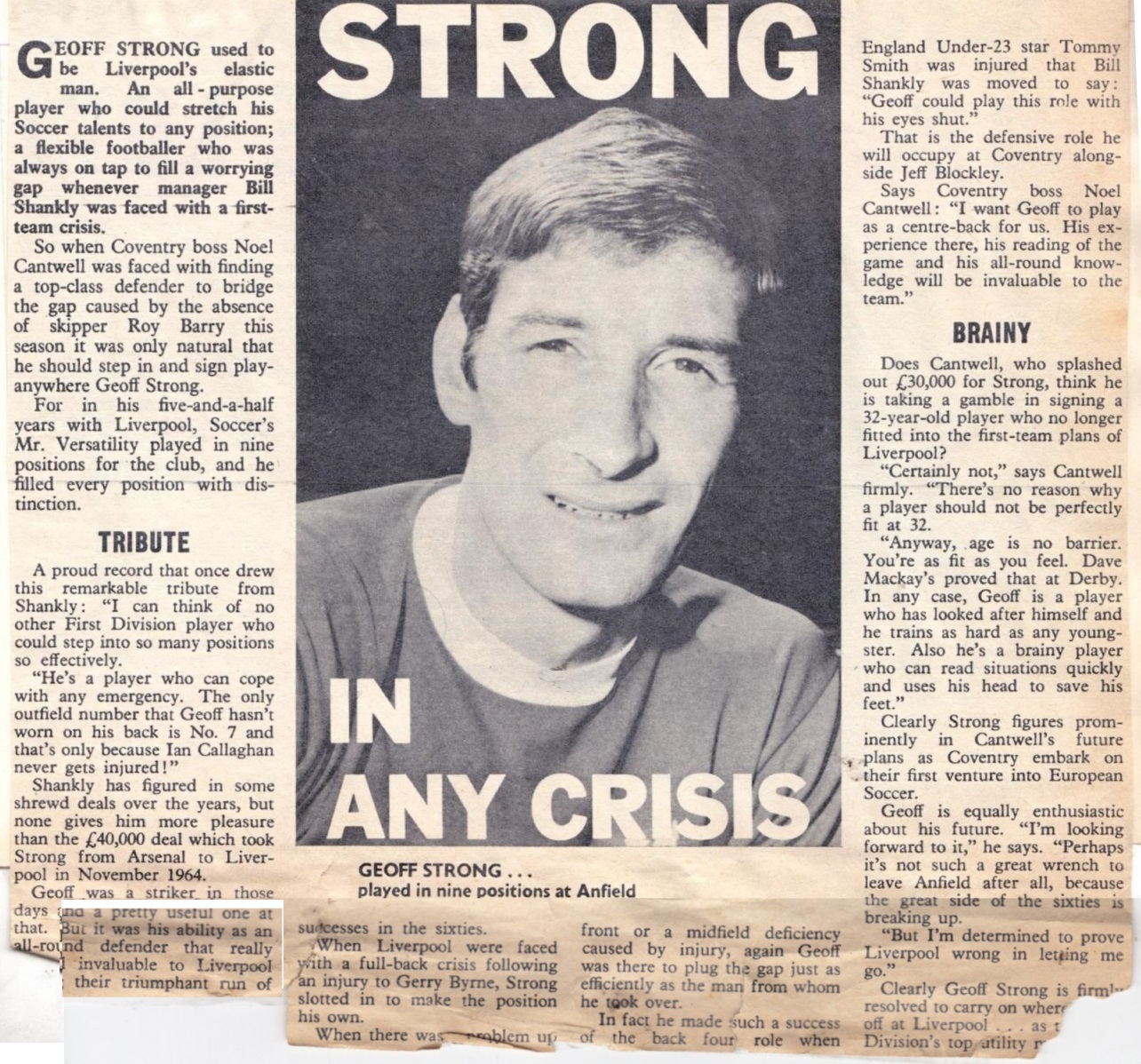 Liverpool career stats for Geoff Strong - LFChistory - Stats galore for ...