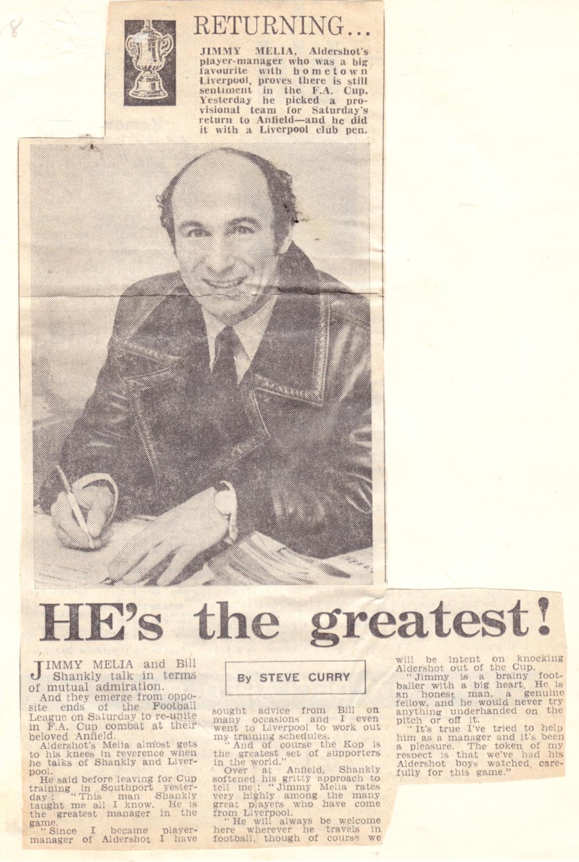 Liverpool career stats for Jimmy Melia - LFChistory - Stats galore for ...