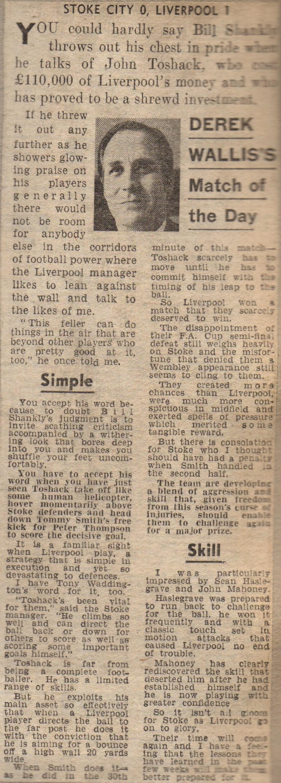 Liverpool career stats for John Toshack - LFChistory - Stats galore for ...