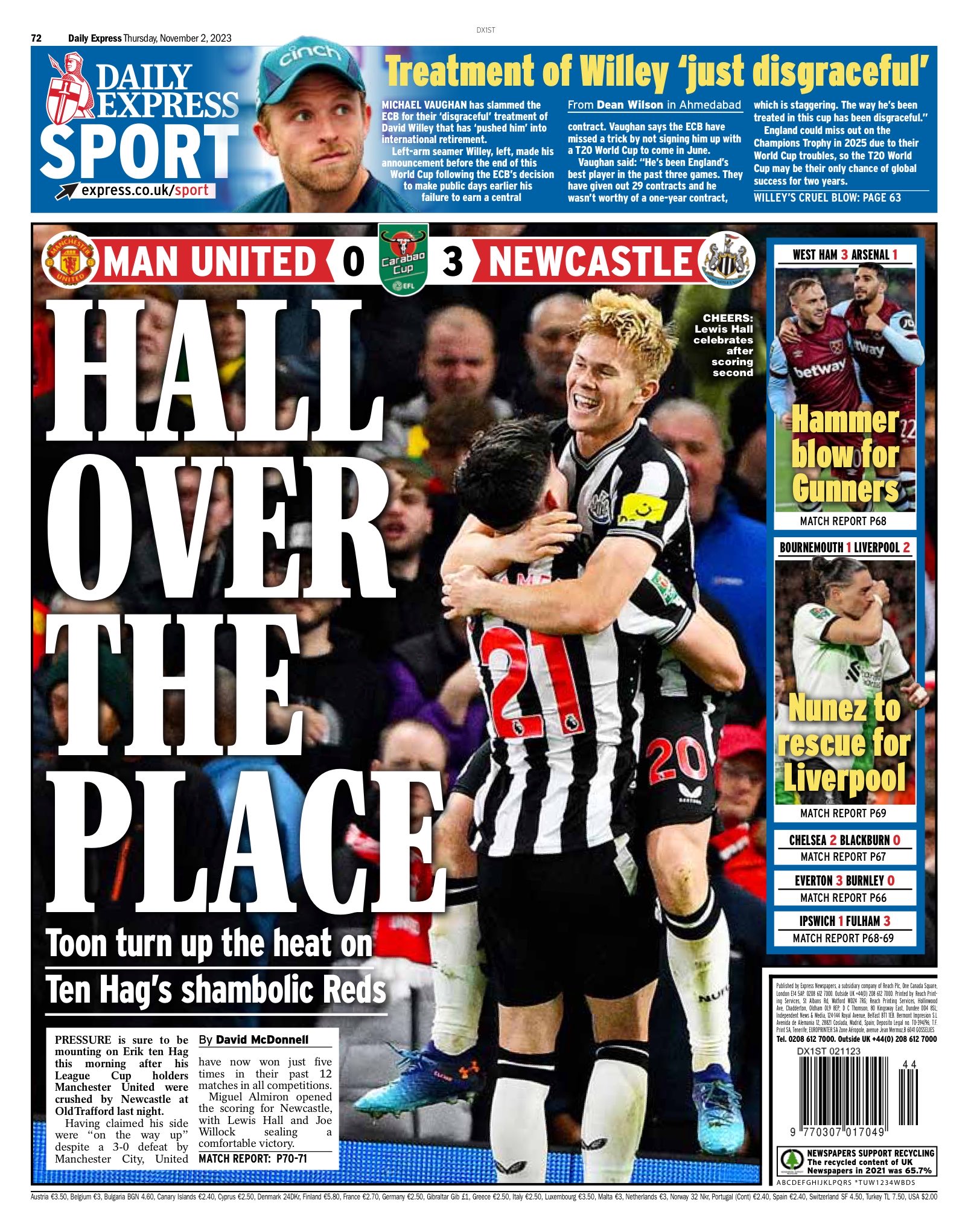 Matchdetails from Bournemouth - Liverpool played on Wednesday 1 ...