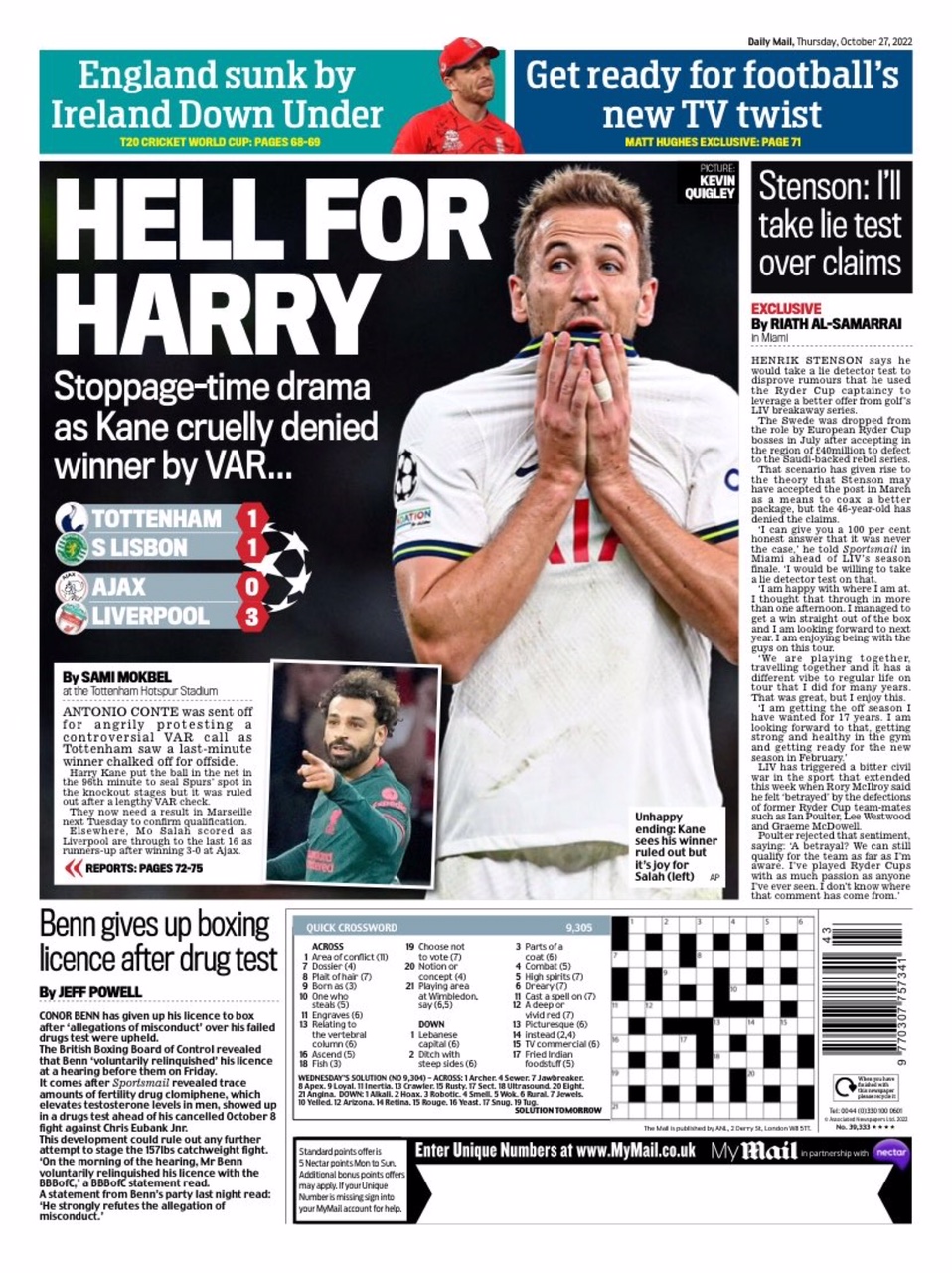 Matchdetails from Ajax - Liverpool played on Wednesday 26 October 2022 ...