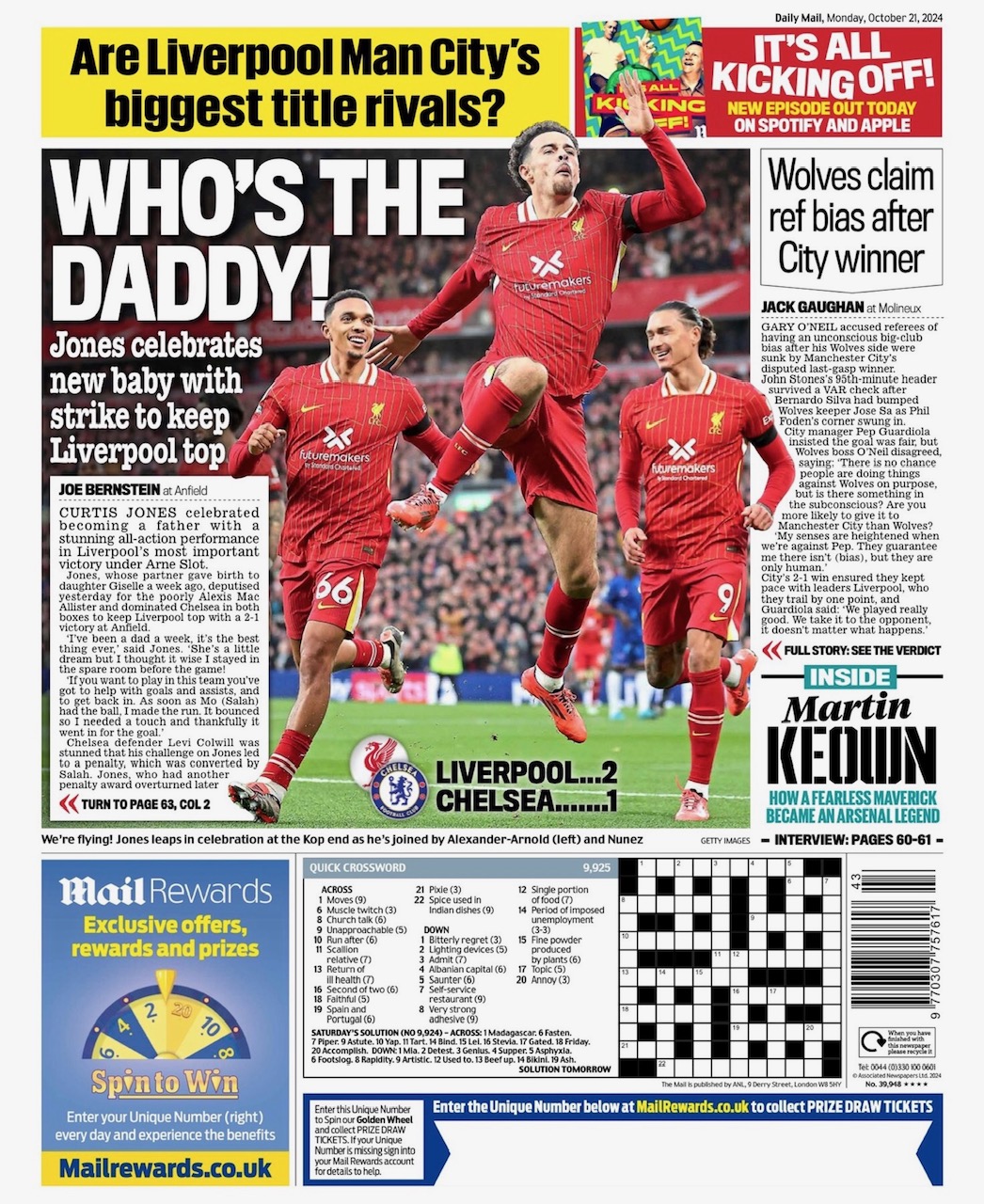 Matchdetails from Liverpool - Chelsea played on Sunday 20 October 2024 ...