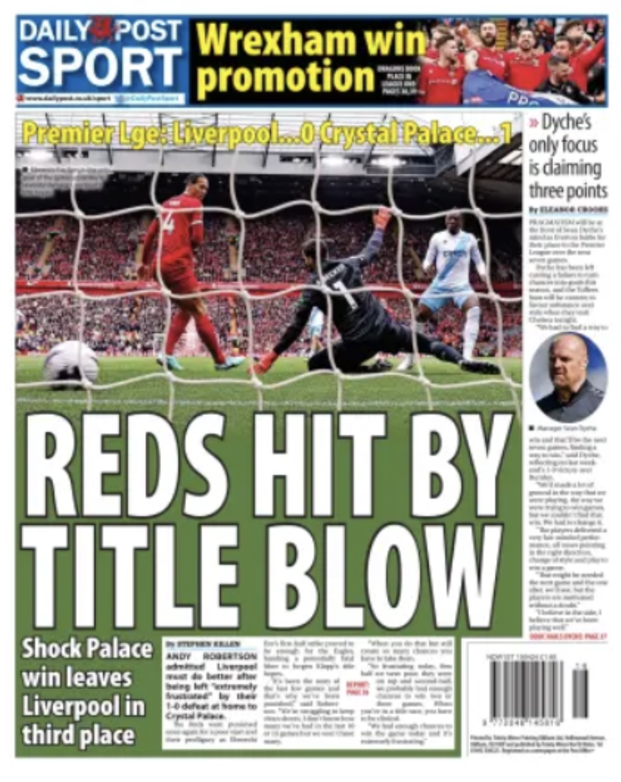 Matchdetails from Liverpool - Crystal Palace played on Sunday 14 April ...