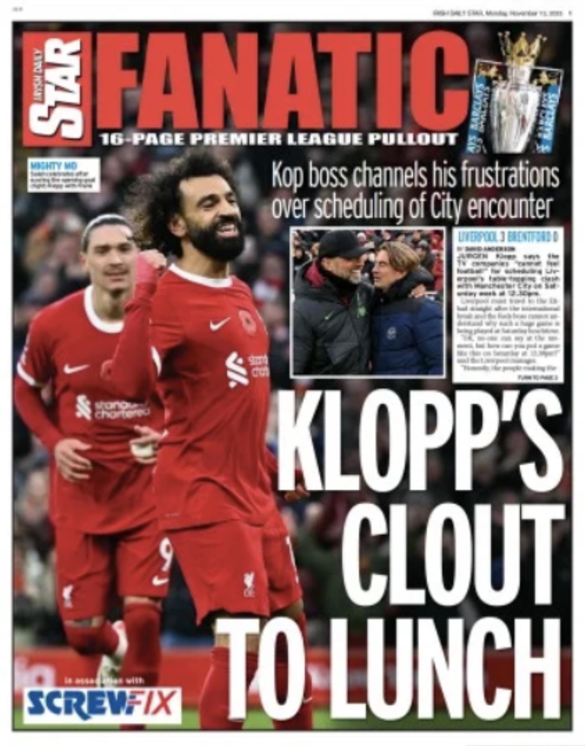 Matchdetails from Liverpool - Brentford played on Sunday 12 November ...