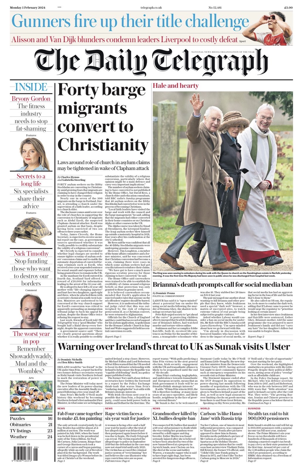 Matchdetails from Arsenal - Liverpool played on Sunday 4 February 2024 ...