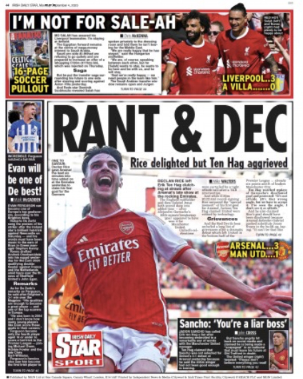 Matchdetails from Liverpool - Aston Villa played on Sunday 3 September ...