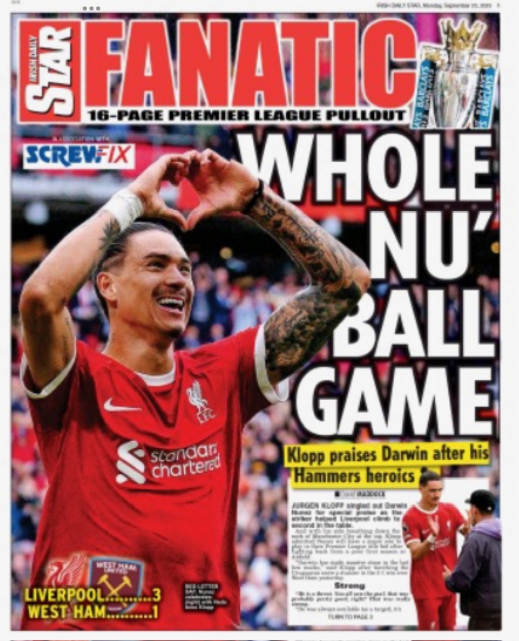 Matchdetails from Liverpool - West Ham United played on Sunday 24 ...