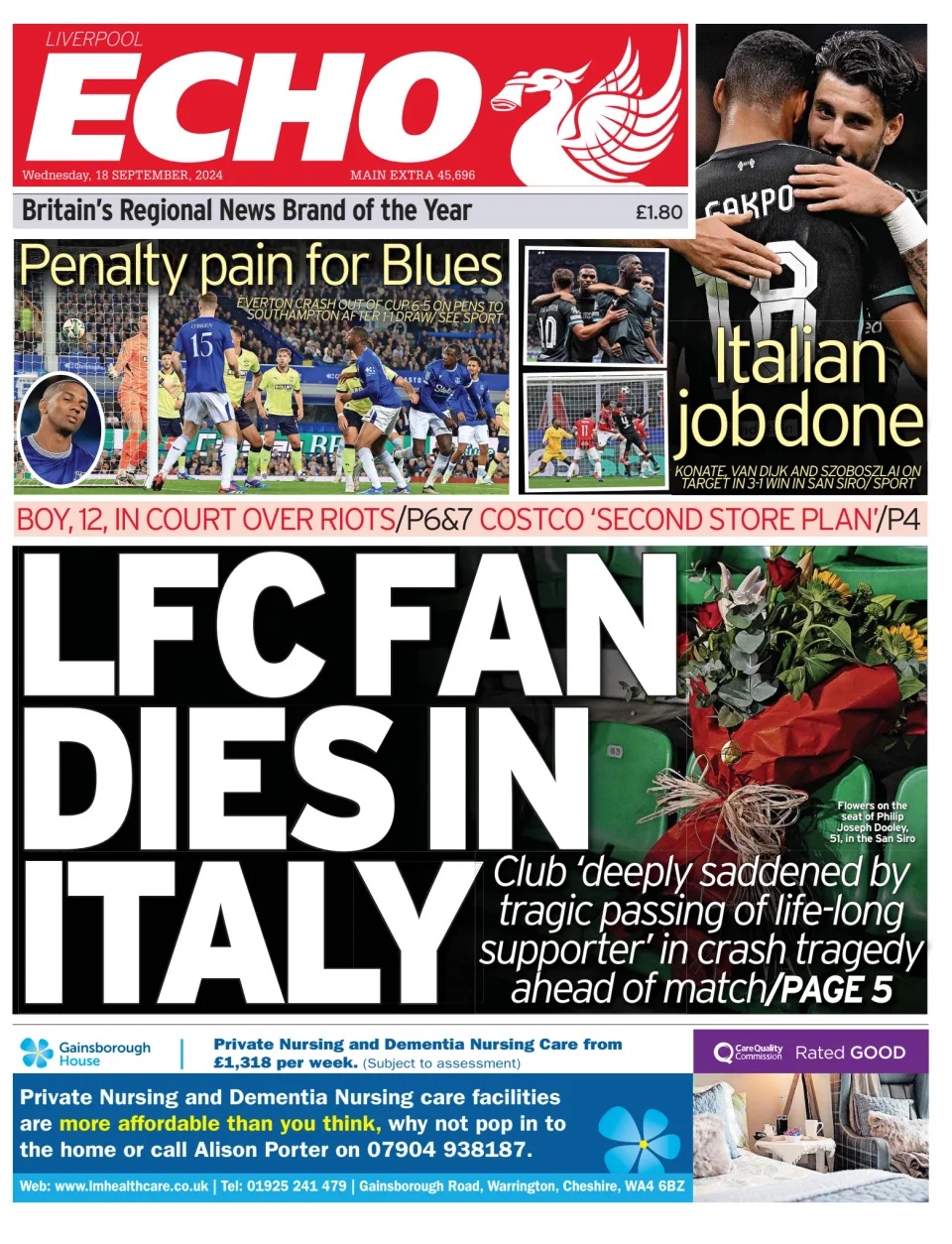 Matchdetails from AC Milan - Liverpool played on Tuesday 17 September 2024 - LFChistory - Stats ...