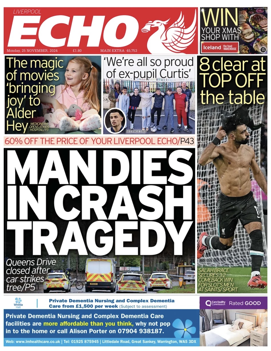 Matchdetails from Southampton - Liverpool played on Sunday 24 November 2024 - LFChistory - Stats ...