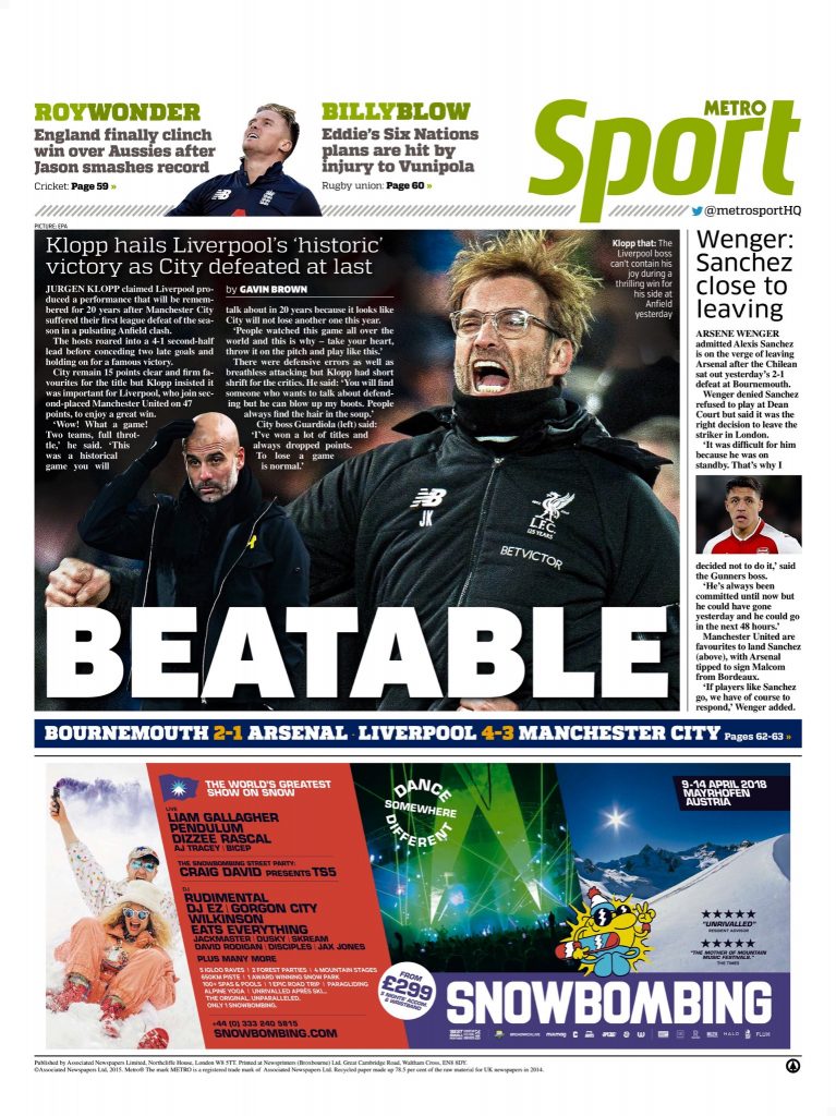 Matchdetails from Liverpool - Manchester City played on Sunday 14 ...