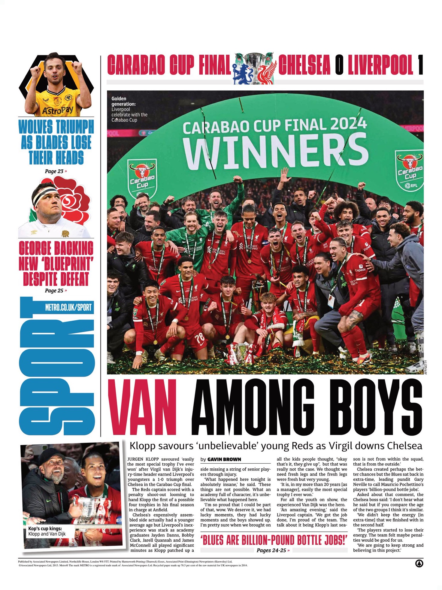 Matchdetails from Chelsea - Liverpool played on Sunday 25 February 2024 ...