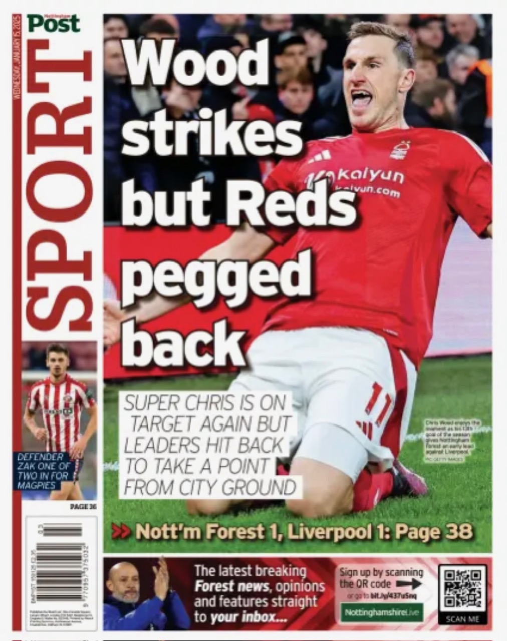 Matchdetails from Nottingham Forest - Liverpool played on Tuesday 14 ...