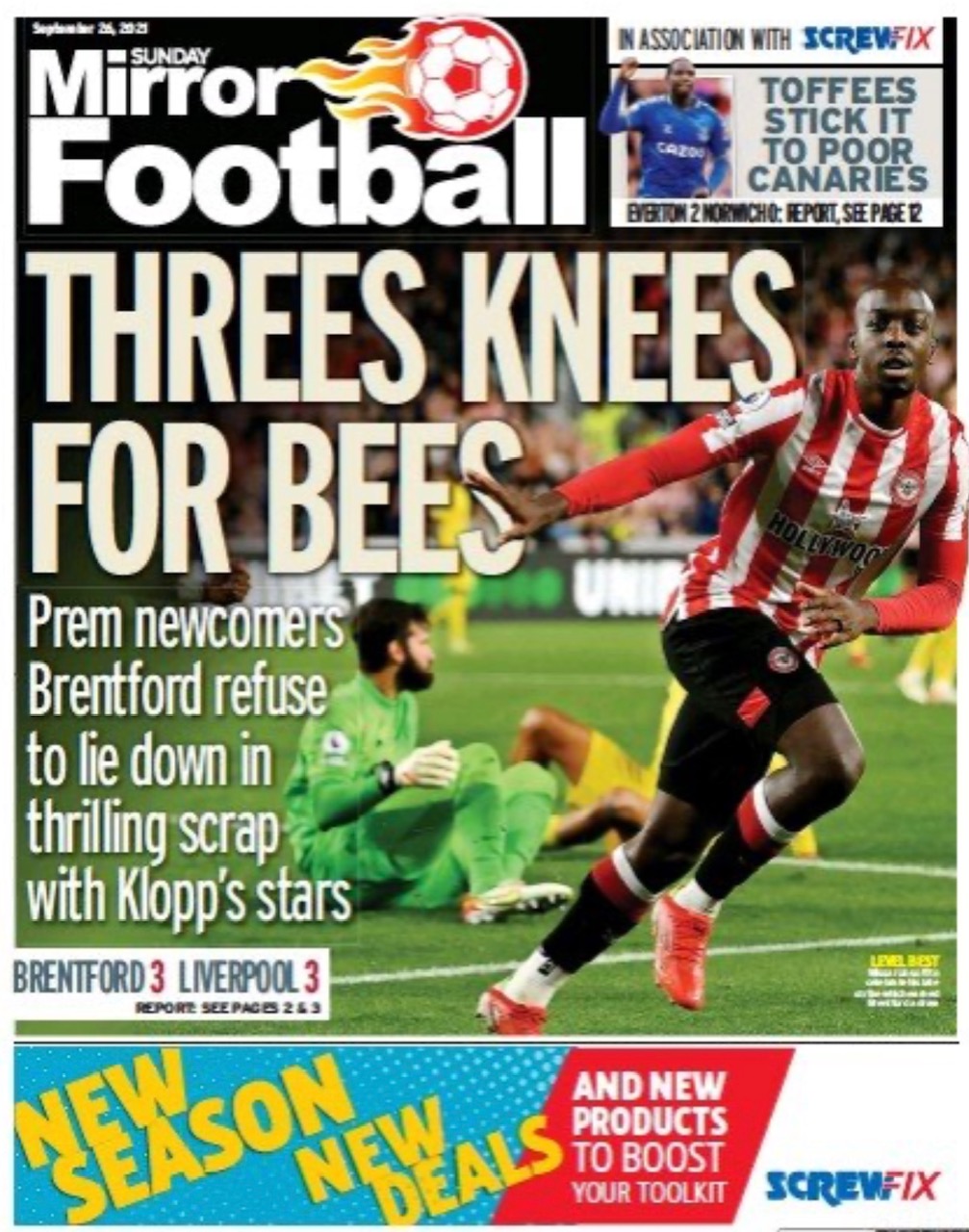 Matchdetails from Brentford - Liverpool played on Saturday 25 September ...