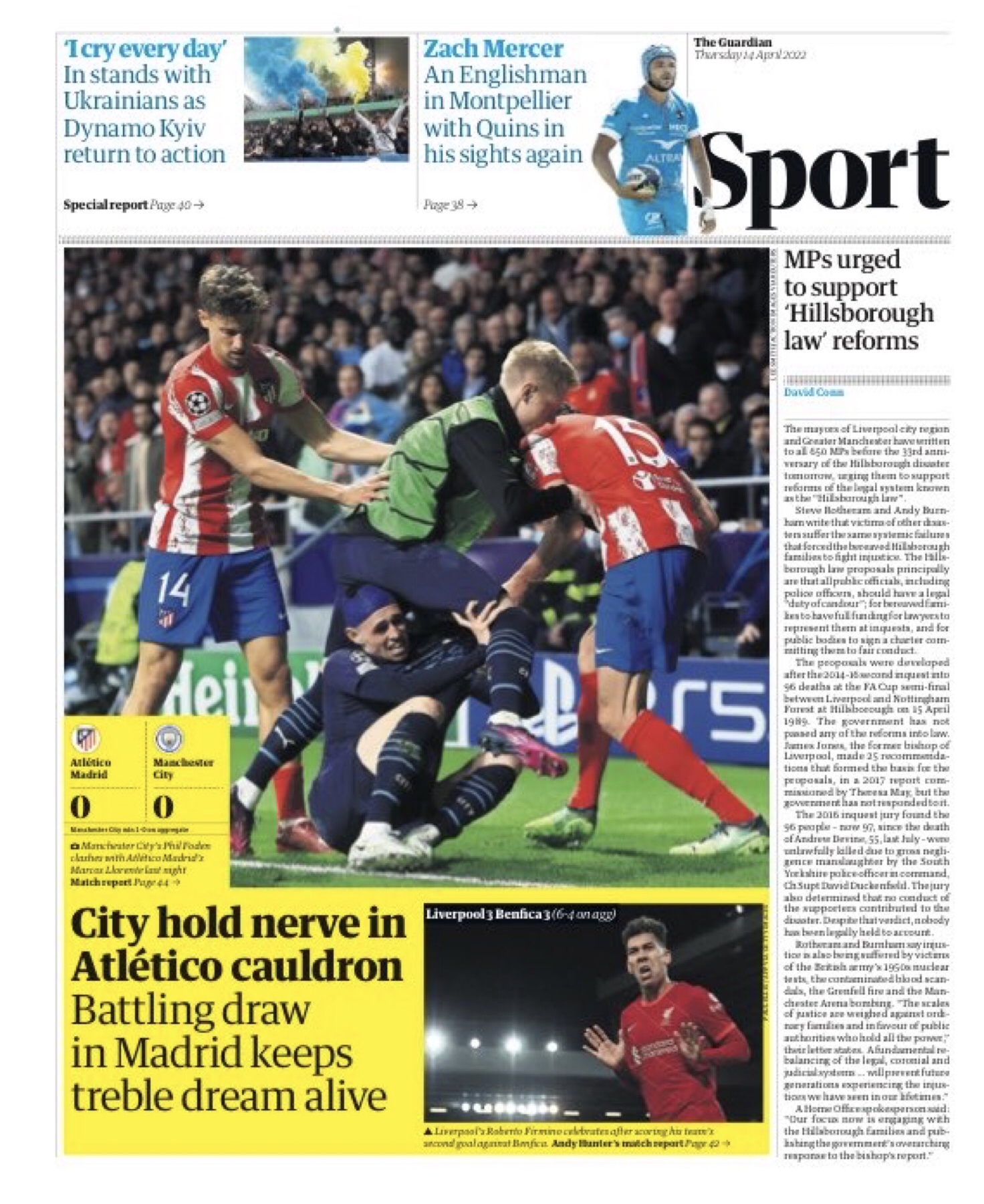 Matchdetails from Liverpool - Benfica played on Wednesday 13 April 2022 ...