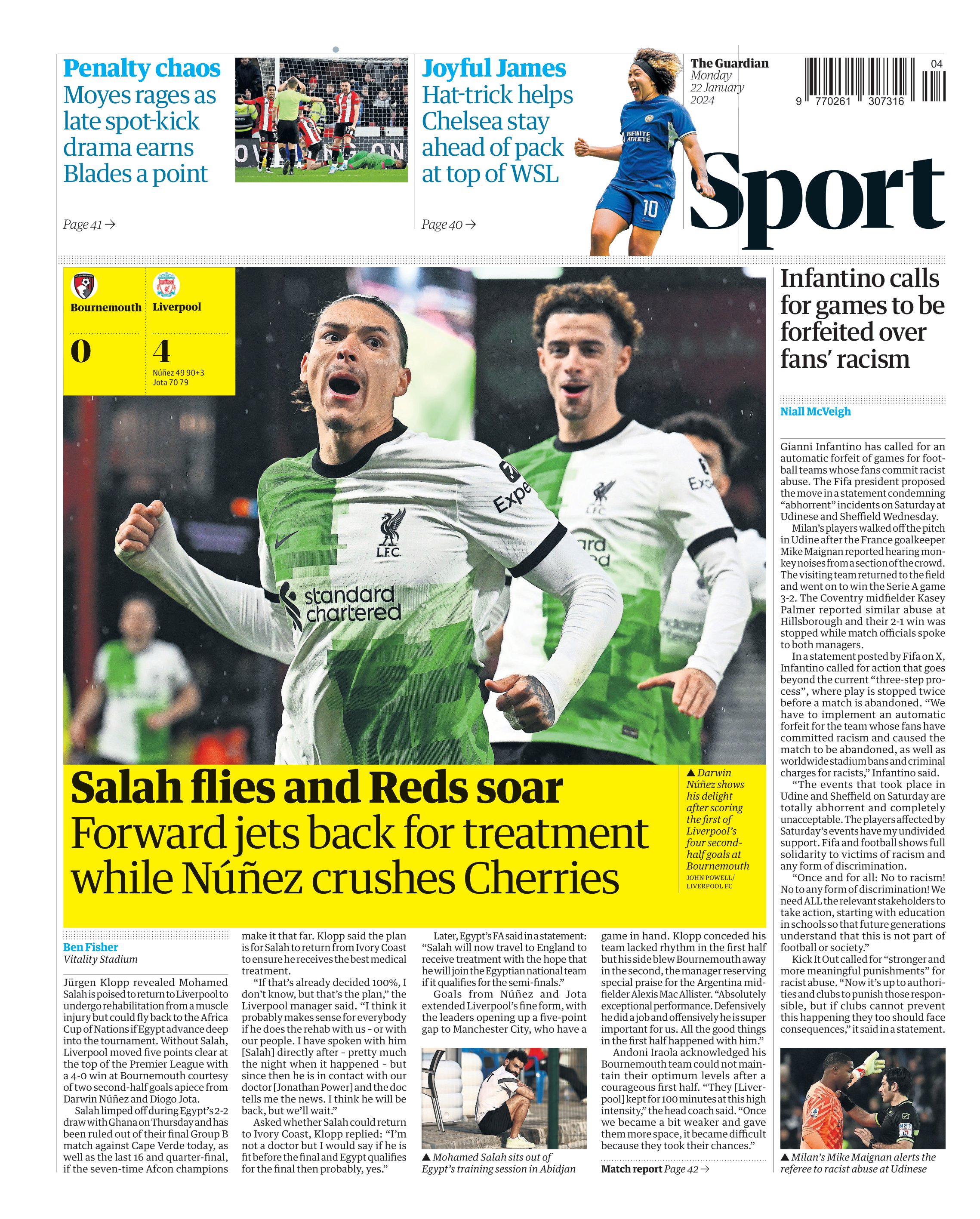 Matchdetails from Bournemouth - Liverpool played on Sunday 21 January ...