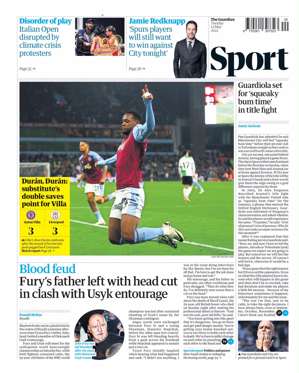 Matchdetails from Aston Villa - Liverpool played on Monday 13 May 2024 ...