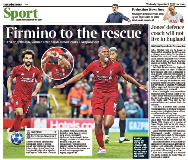 Matchdetails from Liverpool - Paris St Germain played on Tuesday 18 ...