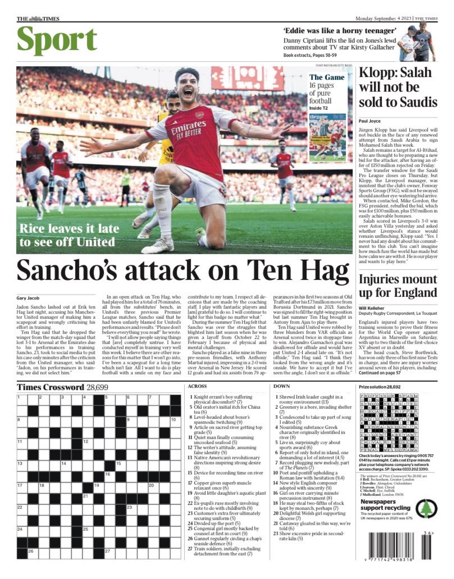 Matchdetails from Liverpool - Aston Villa played on Sunday 3 September ...