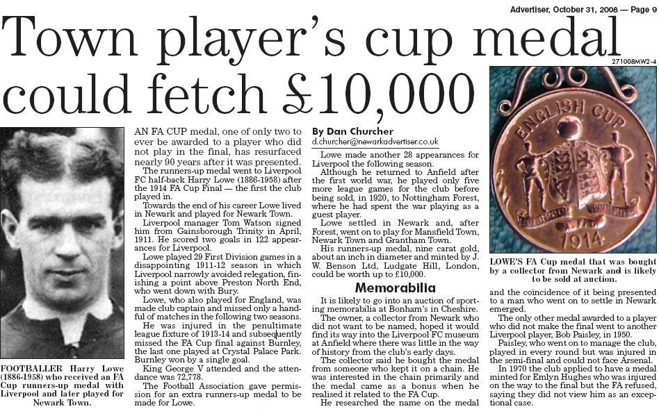 Liverpool career stats for Harry Lowe - LFChistory - Stats galore for ...