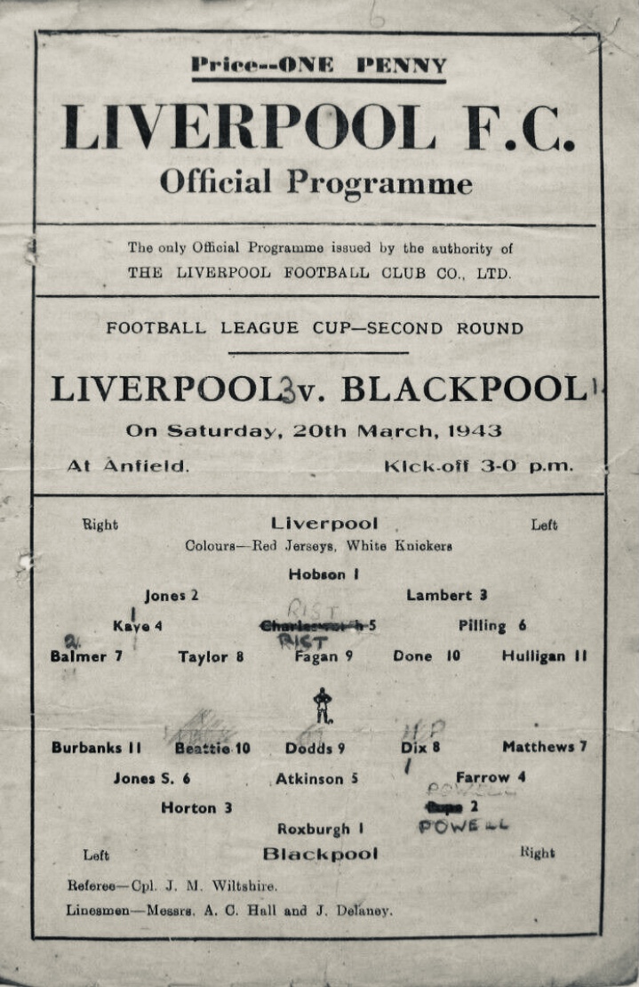 Matchdetails from Liverpool - Blackpool played on Saturday 20 March ...