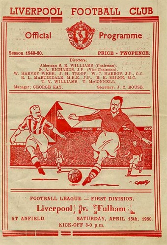 Matchdetails from Liverpool - Fulham played on Saturday 15 April 1950 ...