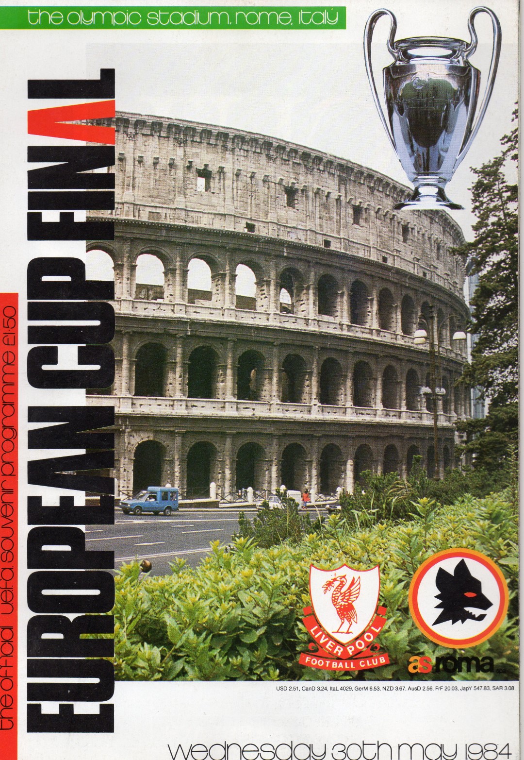 Matchdetails from Liverpool - Roma played on Wednesday 30 May 1984 ...